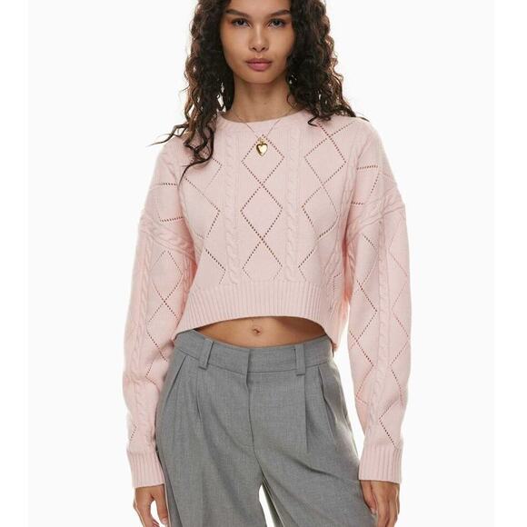 Sunday Best | Sweaters | Sunday Best Aritzia Crewneck Merino Wool Pink ...